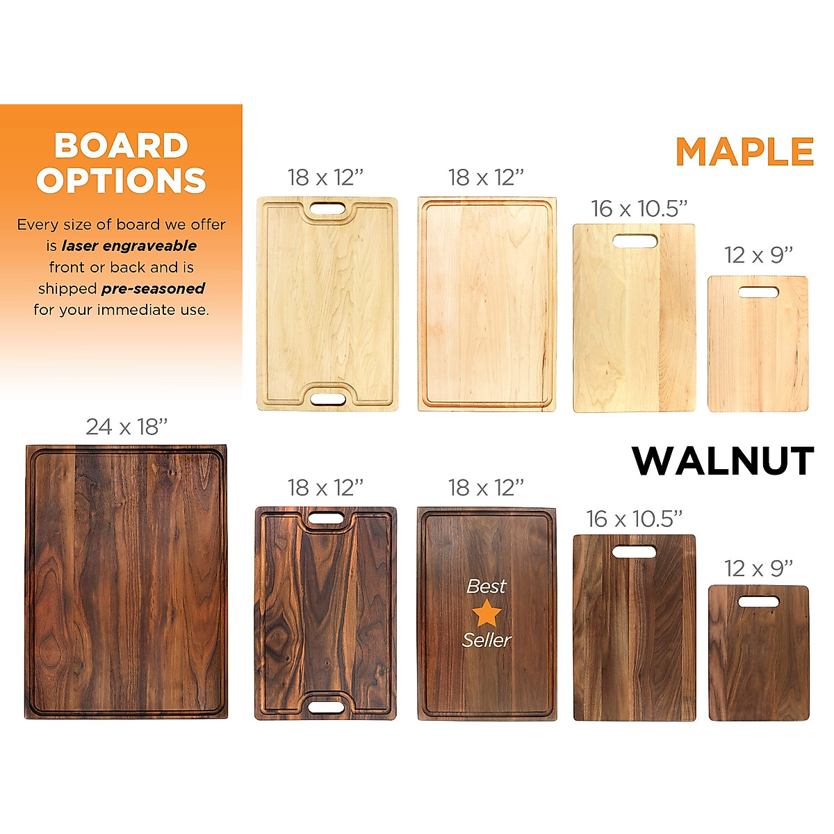 Custom Logo Cutting Board, Realtor Closing Gift, Client Gift, Company Logo Cutting Board, Logo Engraved Cutting Board Made in the USA