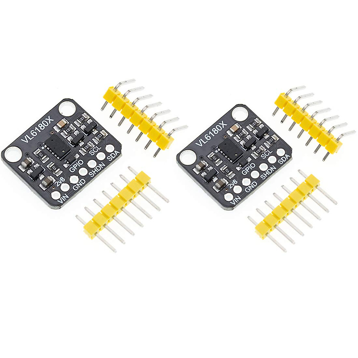 HiLetgo 2pcs VL6180 VL6180X Range Finder Optical Ranging Light Sensor Module Gesture Recognition Sensor I2C Interface 3.3V 5V Emitter Ambient Light Sensor
