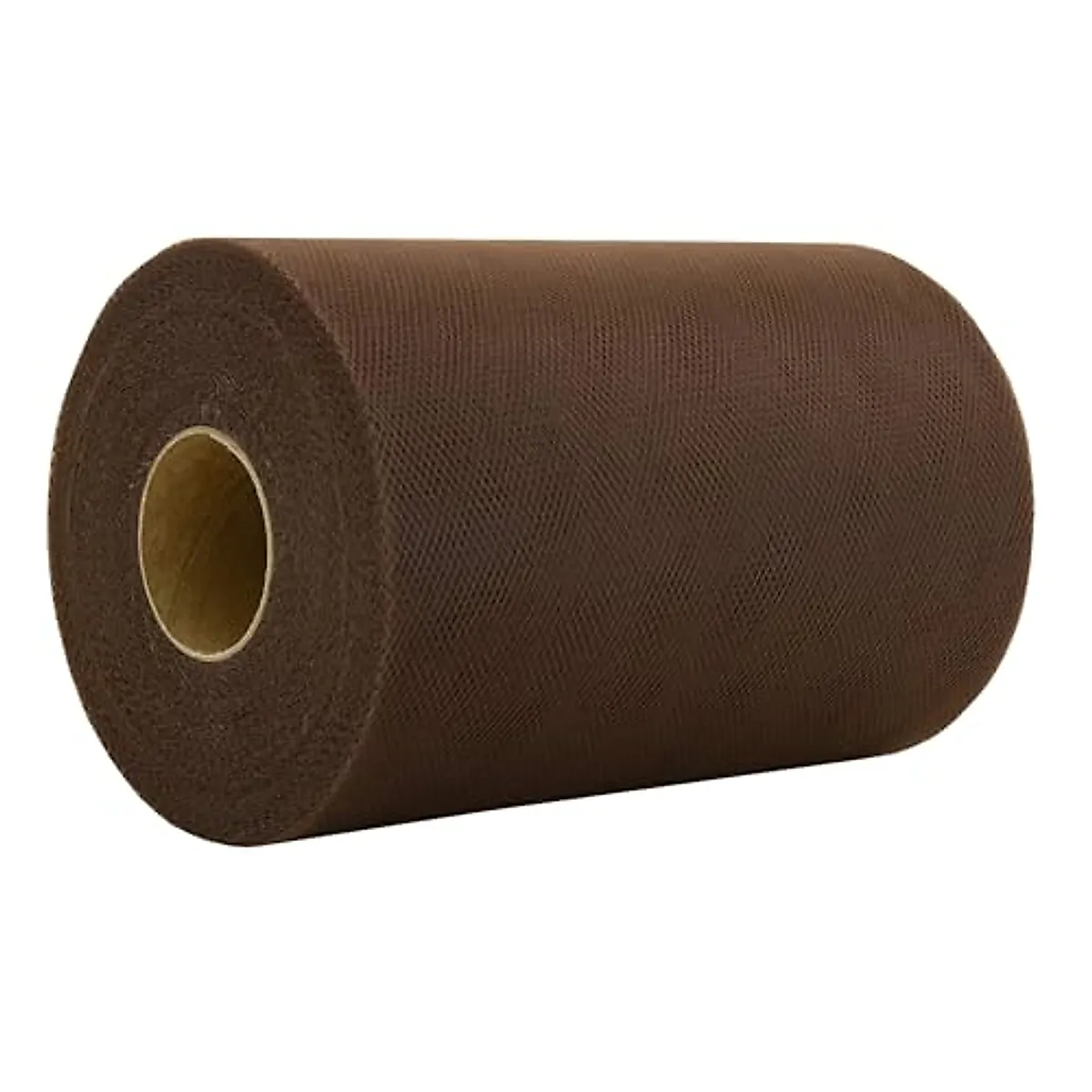 Tulle Fabric Roll | 6” by 100 Yards | Polyester Spool for Crafts Decorations Tutu Weddings Costumes Skirts Parties and More – by Craft Forge (Brown)