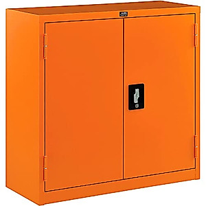 Global Industrial Emergency Preparedness Cabinet, Wall Mount, 30"Wx12"Dx30"H, Orange