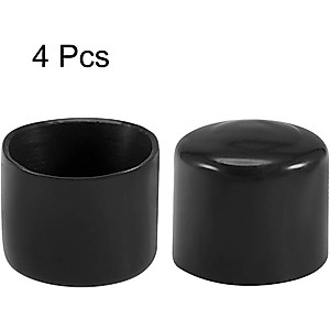 BOXONLY 40mm Screw Thread Protectors Rubber End Caps Vinyl Flexible Bolt Screw Rubber Caps,Black,4pcs