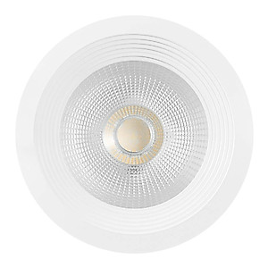 6" LED Integrated Ridged Spot Baffle Round Trim Recessed Lighting Kit 4-Pack, 11 Watts, Energy Star, CEC Title 24 Compliant, IC Rated, Dimmable, White, 6.25" Hole Size,91340