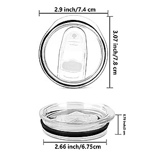 Wzaytia 2 Pack Replacement Lid for Skinny Tumblers 15 Oz 20 Oz, Fits for 2.7 Inch Inner Diameter, BPA Free Skinny Tumbler Lids