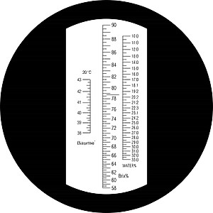ZffXH Honey Maple Syrup Brix Refractometer/ 58-90 Brix 10-33 Moisture Meter/Homebrew Sucrose Brewing Sugar Aichose Hydrometer/Beekeeping Supply ATC