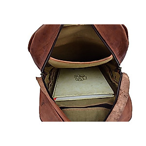 Vintage Leather Backpack Shoulder Bag Fits 13 Inch MacBook / Laptop | Men Women Office Rucksack | Unisex Teens College School Book Bags