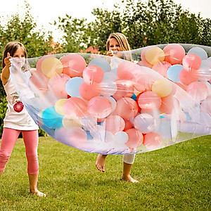 Large Balloon Bags for Transport Clear Balloon Drop Bag Plastic Bags for Balloons Big Balloon Carrying Bag Giant Storage Bags for Birthday Celebration Eve Party Supplies (98.4 x 59.1 Inch,2 Pcs)