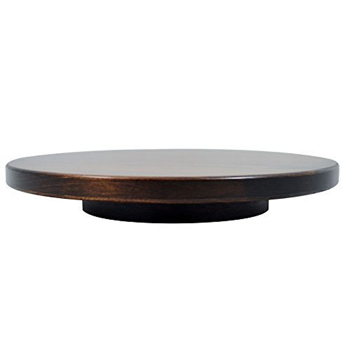 Wooden Lazy Susan Turntable – Spinning, Solid Wood Lazy Susan Organizer – Lazy Susan Turntable for Table Top/Counter Top – 360 Rotating Swivel (12”, Brown Maple Wood, Asbury Stain)