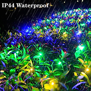 OYCBUZO 360LED Colorful Christmas Net Lights, 21ft x 5ft Connectable String Mesh Lights 8 Modes, Waterproof Christmas Lights Outdoor for Xmas Tree Bushes Garden Holiday Party - Multicolour