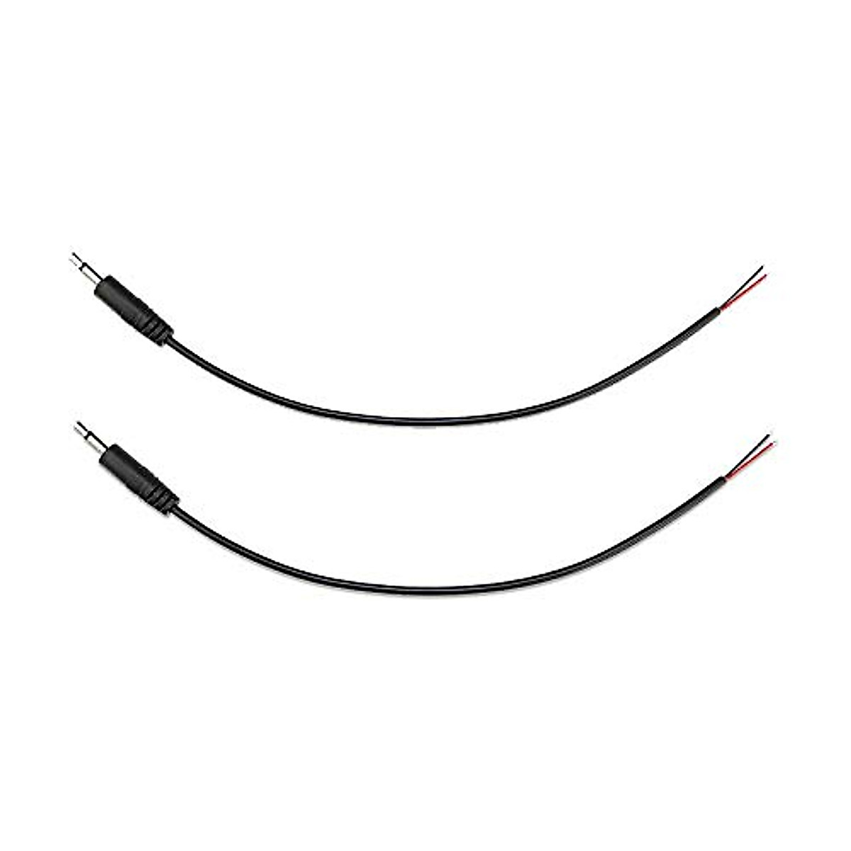 Accessonico Replacement 3.5mm Male Plug to Bare Wire Open End TS 2 Pole Mono 1/8" Jack Connector Repair Audio Cable (2 Pack 12in)