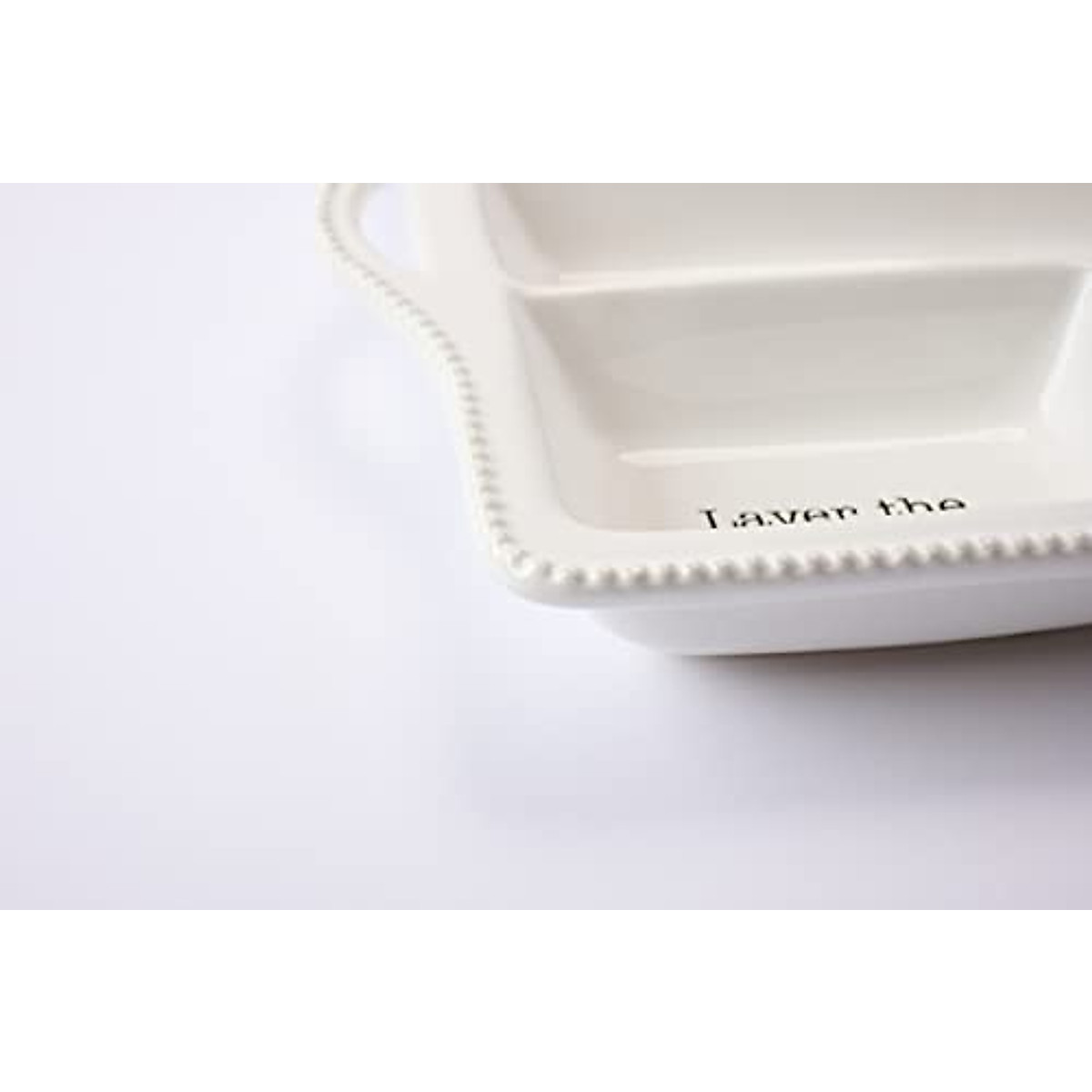 Mud Pie Circa Snack 5 Section Server, White, 12.5" x 12.5"