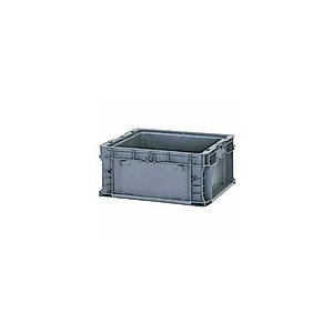Lewis Bins+ ORBIS Stakpak NSO1615-7 Modular Straight Wall Container, 16"L x 15"W x 7-1/2"H, Gray