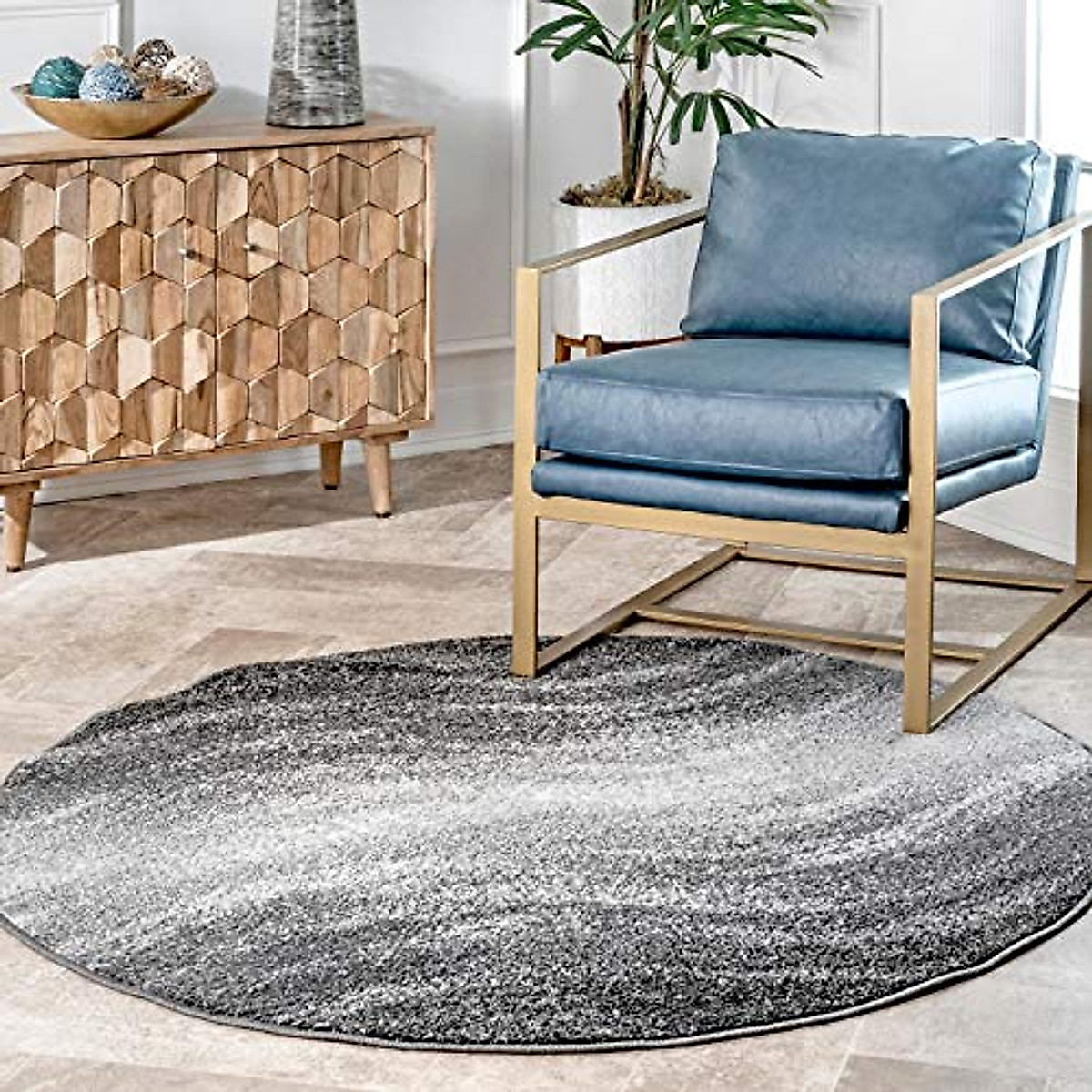 nuLOOM Julene Abstract Waves Area Rug, 5' x 8', Grey