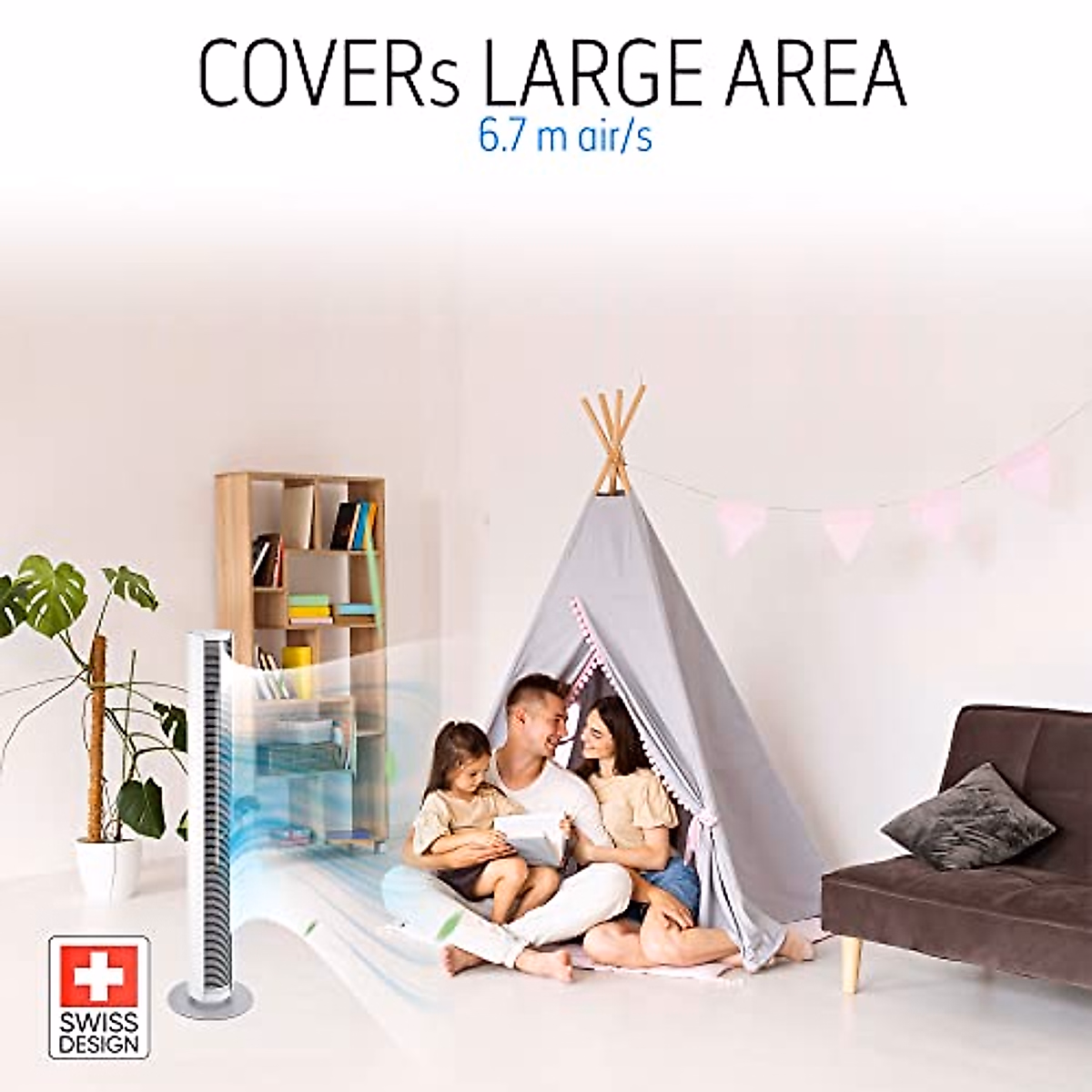 Stadler Form Peter Tower Fan, White