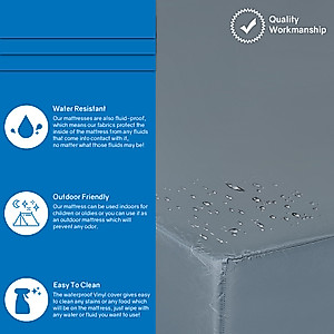 Nutan, 7-Inch Medium Firm Double Sided Tight top Foam Rolled Vinyl Mattress, Twin