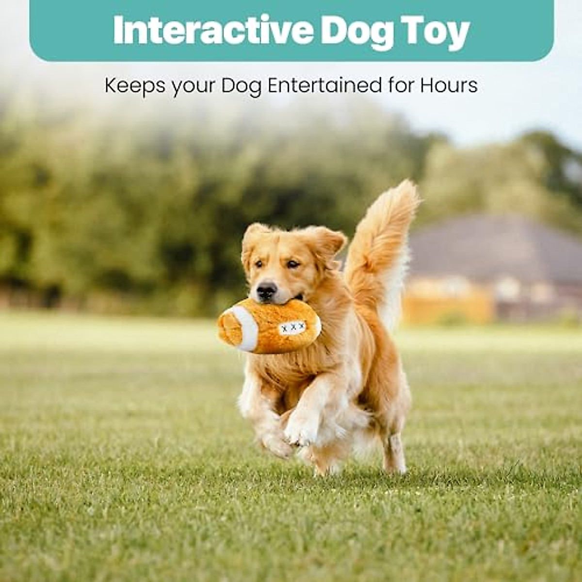 Ethical Plush Football Dog Toy, 4-1/2-Inch