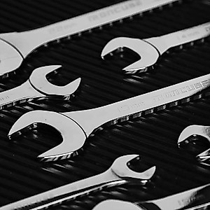 ironcube Super Thin Wrench Set,8-Piece, Metric, Including 8 to 27 mm, Open end Slim Wrench Set With Rolling Pouch, Perfect For Auto, Bike in Narrow Space Use