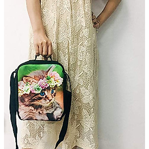 ELEIN Color Shark Printed Schoolbag Students Book Bag Set with Lunch Box Kids Backpack Adults Daypack