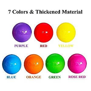 LANGXUN 100pcs Soft Plastic Ball Pit Balls - Plastic Toy Balls for Kids - Ideal Baby Toddler Ball Pit, Ball Pit Play Tent, Baby Pool Water Toys, Kiddie Pool, Party Decoration, Photo Booth Props