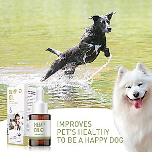 T-RUNHEMP|Hemp Oil for Dogs - Calming You Tailed Friends with Hemp Oil,Help Pets with Joint Pain,Anti-Inflammatory，Anxiety Stress ，Skin and Coat Health，Dog Calming