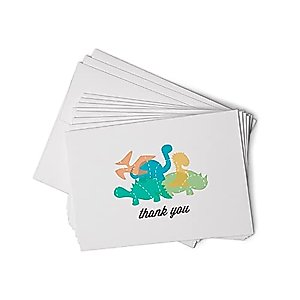 Playful Dinosaurs Thank You Cards - 24 Cards & Envelopes