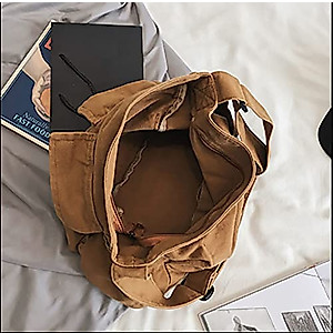 Women Men Hobo Canvas Messenger Bag Large Bag Multi Pocket Canvas Messenger Bag Hobo Handbag Cross Bag Green