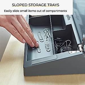 ECR4Kids MessageStor Keyboard Write and Store, Desk Organizer, White Brick