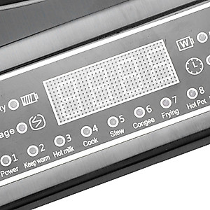 3500W Portable Induction Cooktop, Aluminum ABS Countertop Induction Cooker Hot Plate with Smart Touch Panel for Home Kitchen(us plug110V)