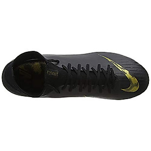 NIKE Men's Footbal Shoes, Black Black MTLC Vivid Gold 077, 9.5