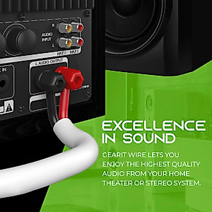 GearIT 16/2 Speaker Wire (100 Feet) 16 Gauge (Copper Clad Aluminum) - Fire Safety in Wall Rated Audio Speaker Wire Cable / CL2 Rated / 2 Conductors - CCA, 100ft