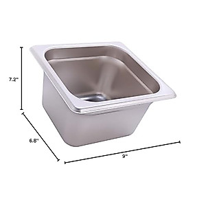 Hakka 1/6 Size Stainless Steel Food Pans,4"Deep Gastronorm Containers- Pack of 6