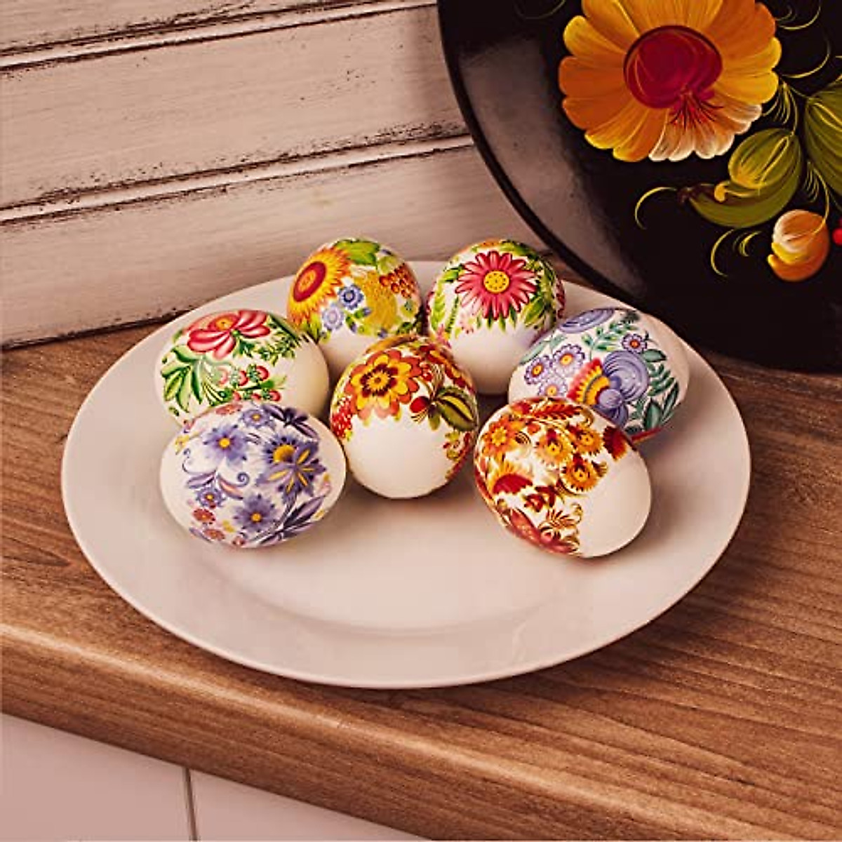 LOVARE Lot 7 Heat Shrink Wrap Sleeve Decoration Easter for 49 Eggs Flowers, Icons by QG group