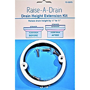 Drain Height Extension Kit, 3-3/8" Center-to-Center Screw Holes, 4" Diameter