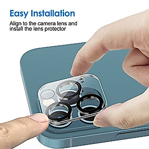 JETech Camera Lens Protector for iPhone 12 Pro 6.1-Inch, 9H Tempered Glass, HD Clear, Anti-Scratch, Case Friendly, Does Not Affect Night Shots, 3-Pack