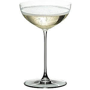 Riedel Veritas Moscato/Coupe/Martini Glass, Pack of 4 Includes Wine Pourer with Stopper and Polishing Cloth