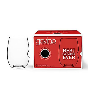 Govino Wine Glass Flexible Shatterproof Recyclable, Set of 4