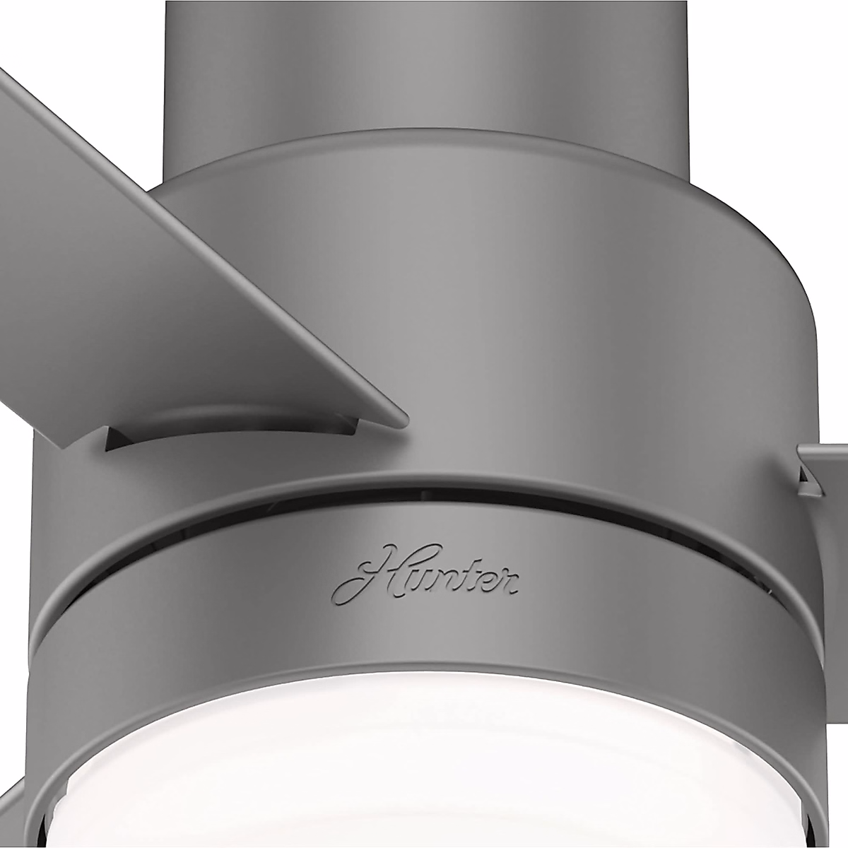 Hunter Fan Company Gilmour 44-inch Indoor/Outdoor Matte Black Casual Ceiling Fan With Bright LED Light Kit, Remote Control, Reversible WhisperWind Motor and SureSpeed Technology Included