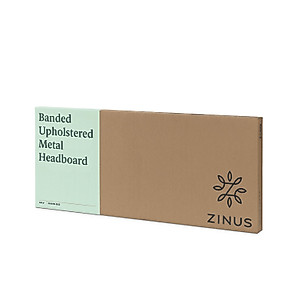 ZINUS Anuar Upholstered Headboard Channel Stitched Upholstery, Easy Assembly, King, Gray