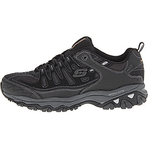 Skechers mens Afterburn M. Fit fashion sneakers, Black, 10.5 US