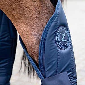 HORZE Horse Shipping Boots Set of 4 - Peacoat Dark Blue - Cob