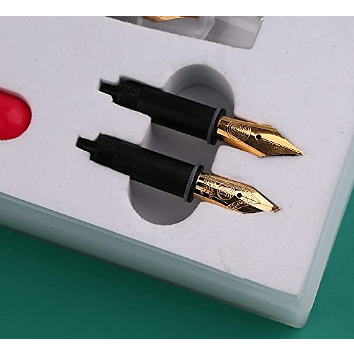 MAJOHN S5 Acrylic Eyedropper Fountain Pen Fine Nib, Transparent Large-Capacity Writing Pen with Metal Box