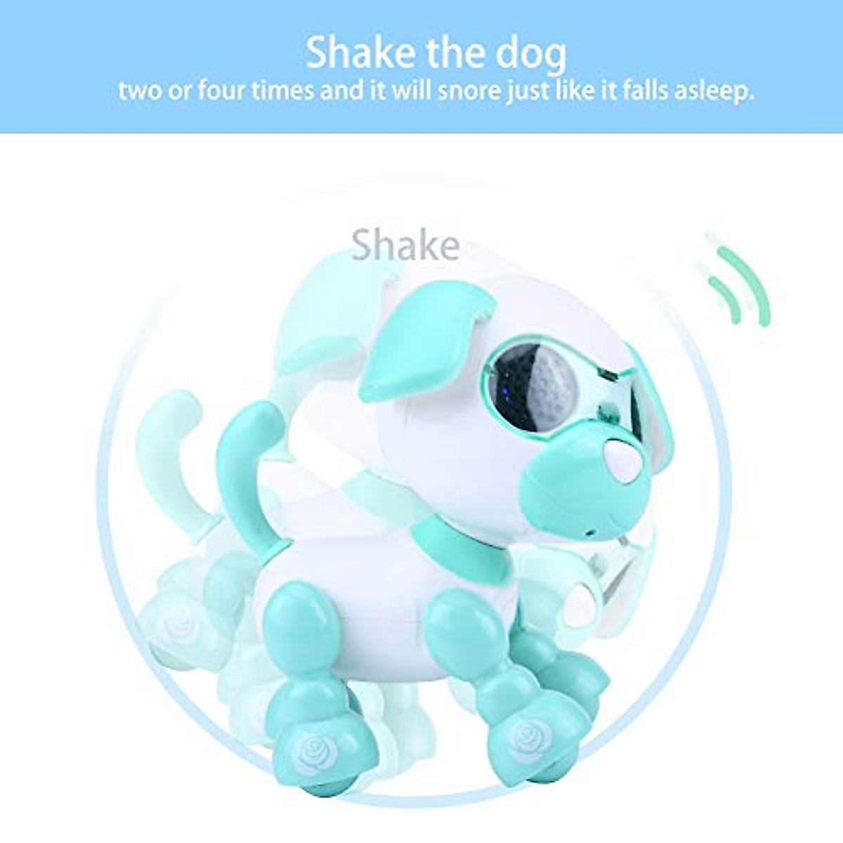 NITRIP Robot Pet, Educational Gift Walking Sound Puppy Interactive Smart Dog, Home for Kids School Girls(Green)