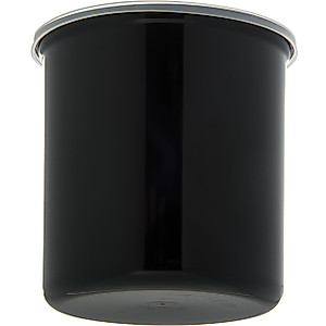 Carlisle FoodService Products Classic Round Storage Container Crock with Lid for Kitchen, Restaurants, Home, Plastic, 2.7 Quarts, Black