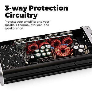 NVX VADM4 400W RMS Full Range Class D 4-Channel Car/Marine/Powersports Compact Micro Amplifier - Marine Certified