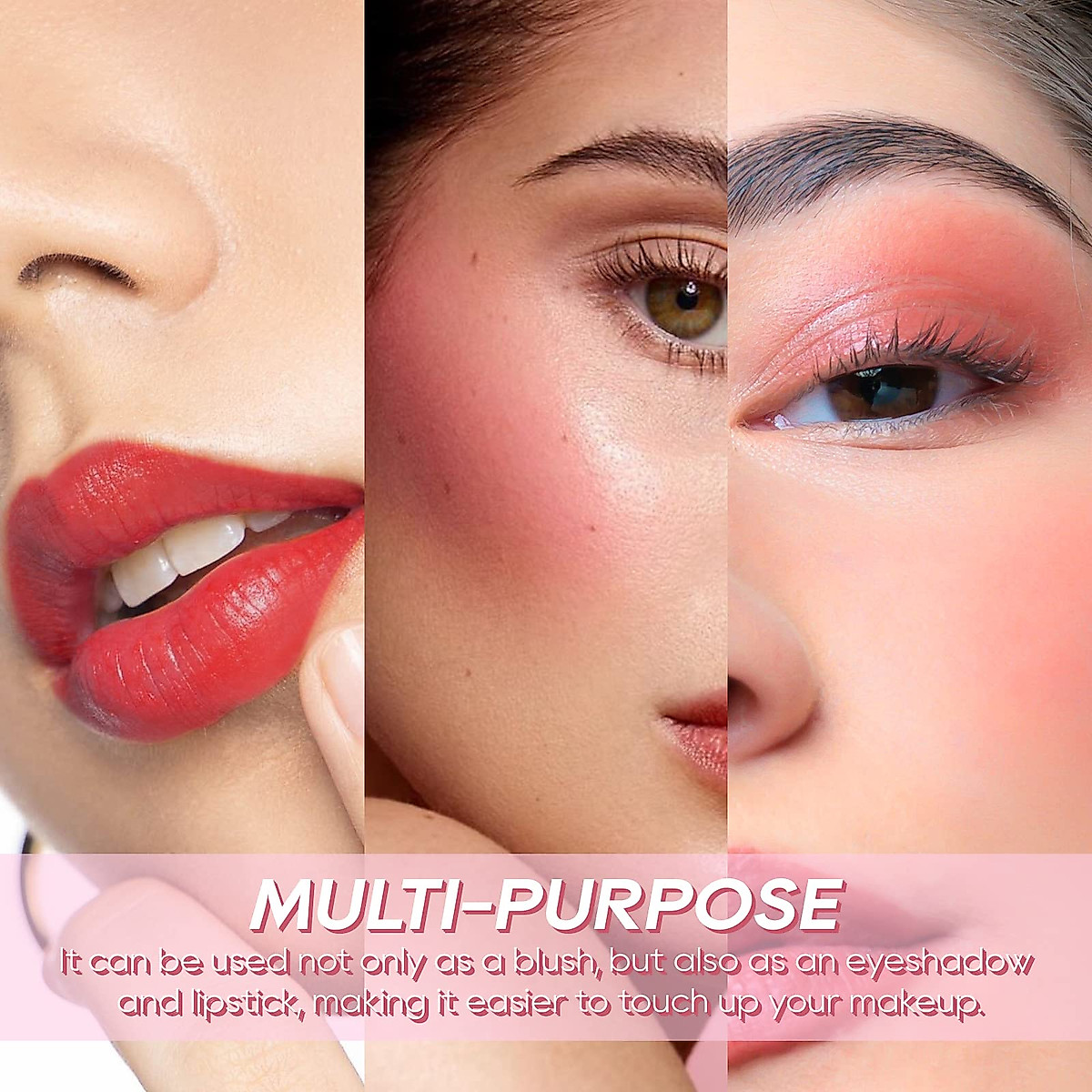 KYDA 2 Colors Liquid Blush and Highlighter, Natural Matte Face Blush High Glossy Liquid Illuminator, Silky Lightweight Blendable, Cool Pink & Champagne