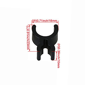 Lovermusic Black 2.3x1.8cm ABS French Horn Pencil Clip Trumpet Pen Clip Holder Musical Instruments Pack of 5