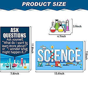 31 Pieces Scientist Bulletin Board Set Laminated Science Posters Classroom Decals Banner Classroom Wall Decoration for Teachers Science Lab Cutouts School Bulletin Board Office Party Supplies