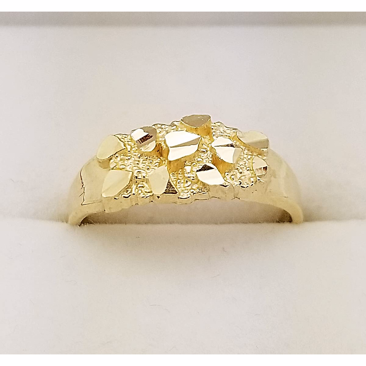 10k Yellow Gold Nugget Ring For Women