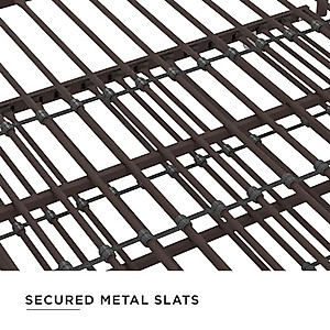 DHP Manila Metal Daybed and Trundle, Queen, Bronze