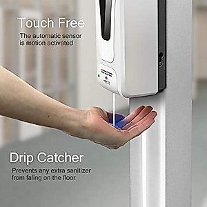 Wi-Fi Non-Contact Face Recognition Automatic Scanner Kiosk with Touch Screen and face Comparison Library(Stand with Hand Sanitizer Dispenser)
