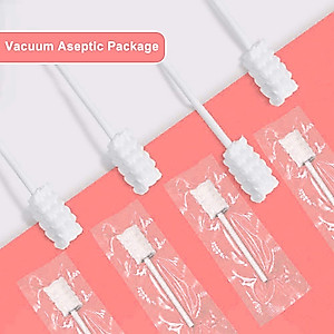 OKUYA 50 Pcs Infant Toothbrush , Tongue Cleaner, Disposable Tongue Cleaning Gauze Toothbrush, Oral Cleaning Stick, 0-36 Month Baby Oral Care